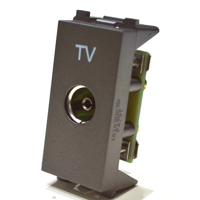 PLATIA Co-Axial TV Socket 1 Point - 1M - Silver Grey - Online Hardware ...