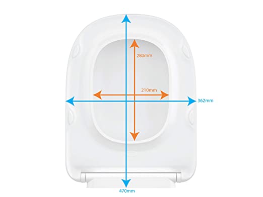 Trace Sq Quiet Close UF Toilet Slim Seat Cover: White - Online Hardware ...