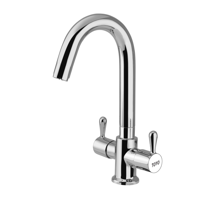TOYO: Beryl Series Centre Hole Regular Swan Neck Sink Mixer 1/2inch: CP ...