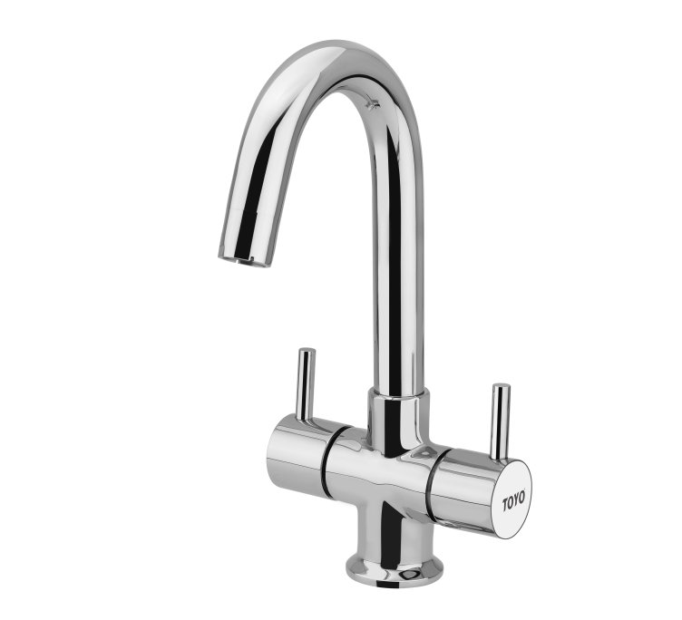 TOYO: Ruby Series Centre Hole Regular Swan Neck Sink Mixer 3/4inch: CP ...