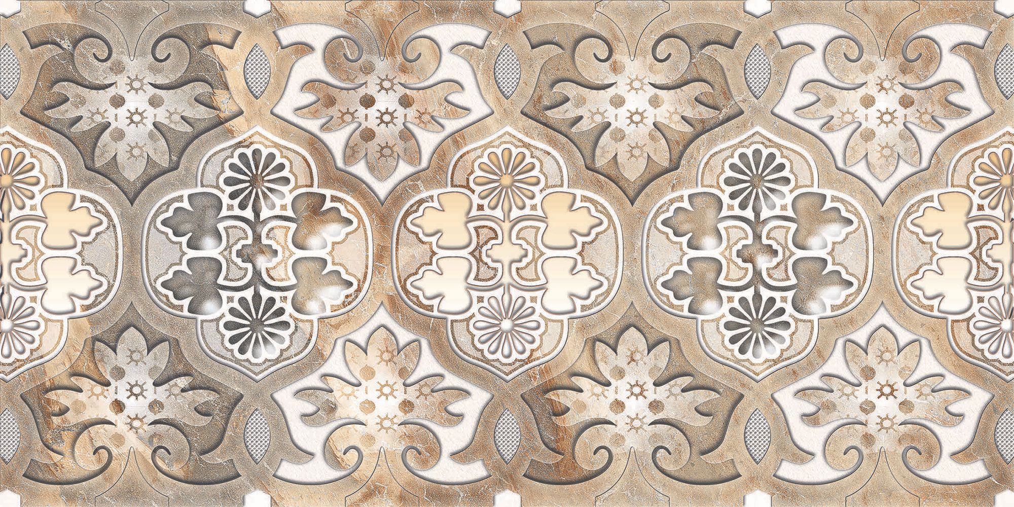 Kajaria: Creamics HD Polished Travertino Decor: 30x60cm - Online ...